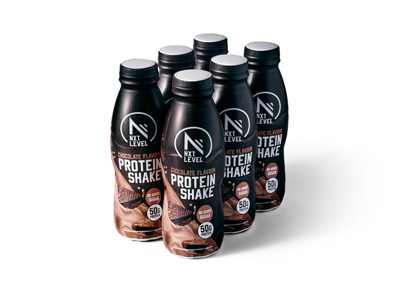 High Protein Shake - Chocolate - 6 x 500ml - 50g | Basic-Fit webshop